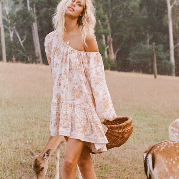 Spell | Dresses | Spell Meadowland Linen Tunic Dress Cream | Poshmark